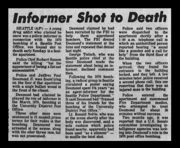 FBI: Seattle U-District Bomb Figure Jeffery "Jeff" Paul Desmond • MuckRock