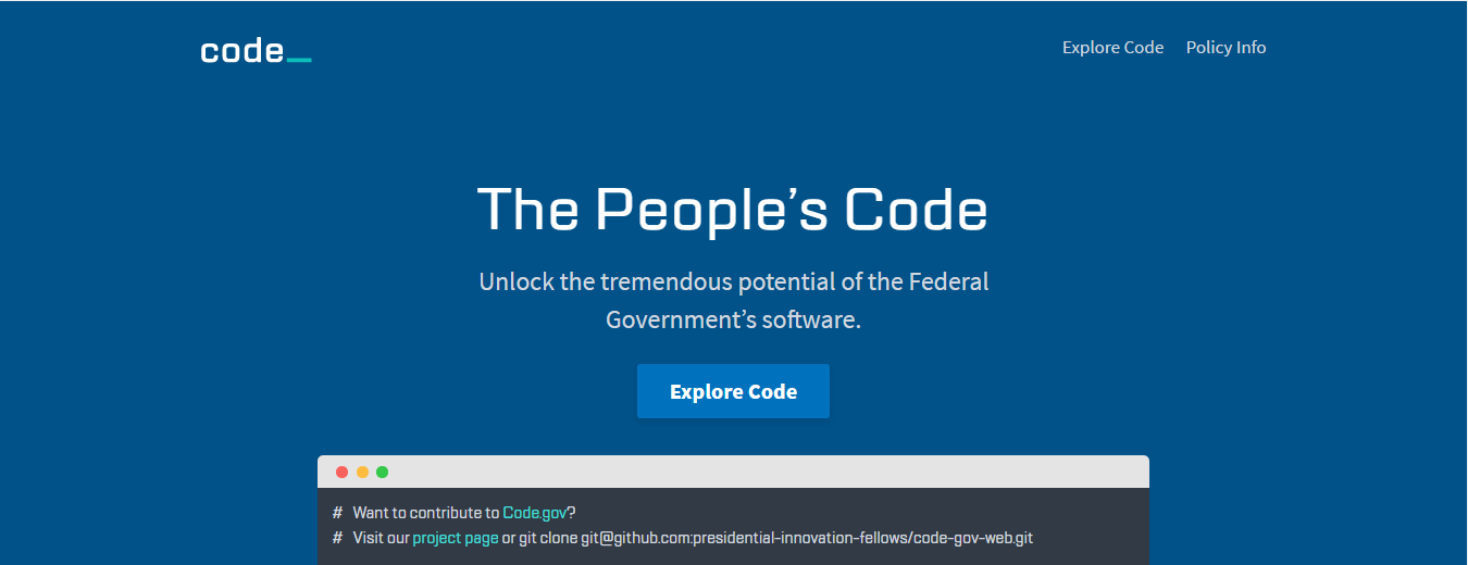 Public Domain Programming: the Source Code of the Government